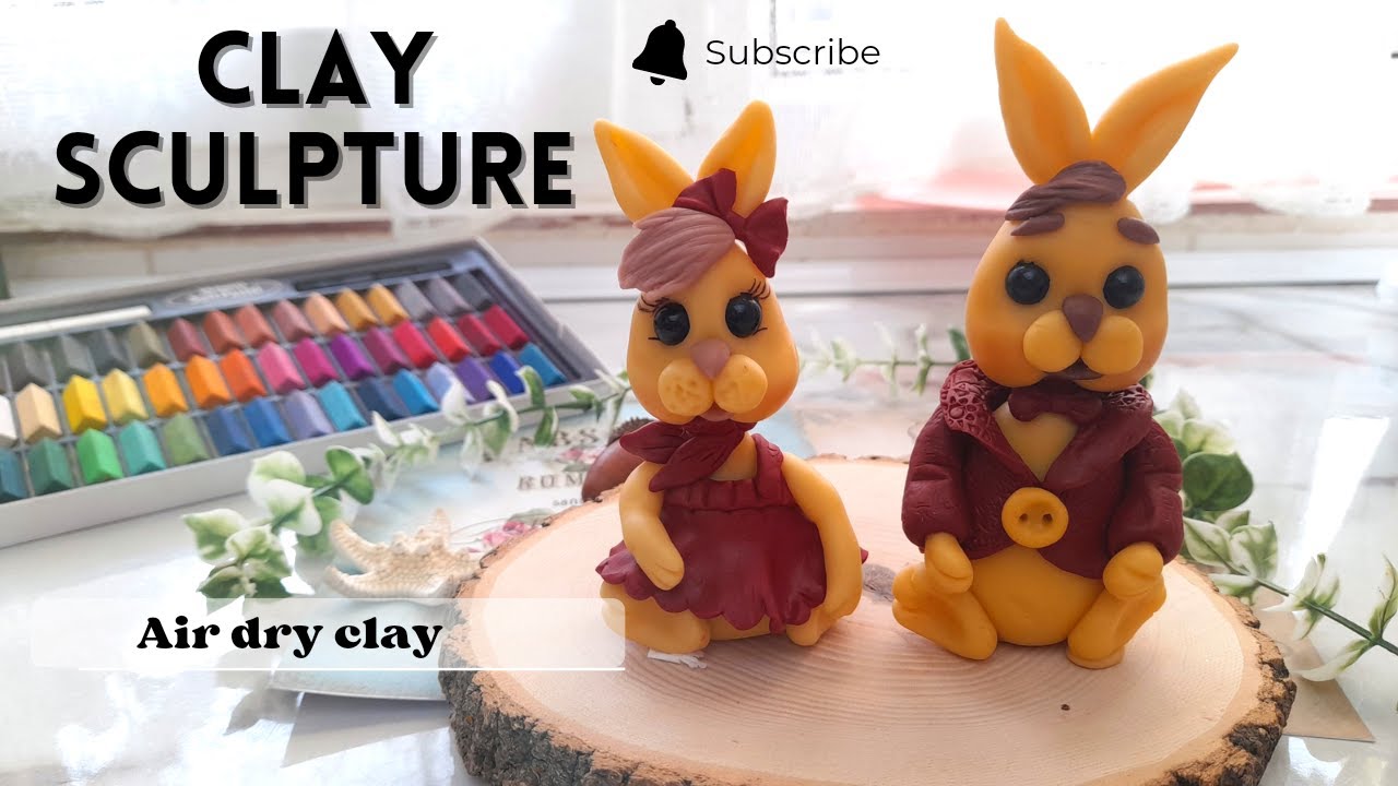 Clay Sculpture: How to Make Clay Sculpture, Clay Rabbit | Clay Animals ...