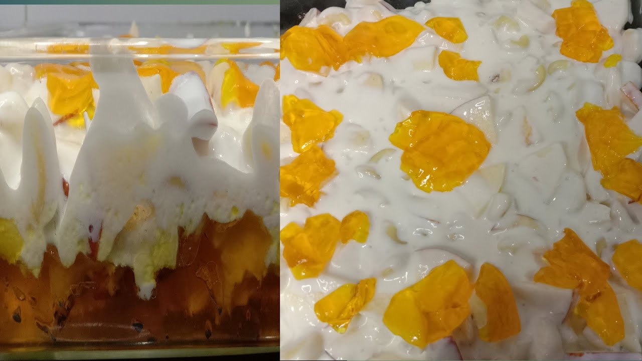 Instant Fruit Cream Dessert Recipe | Fruit Cream Salad Recipe By ...