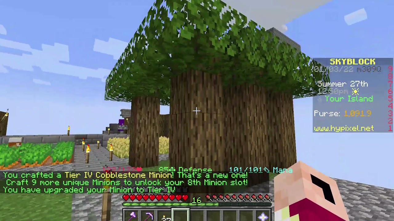 My Skyblock Base in Hypixel #2 - YouTube