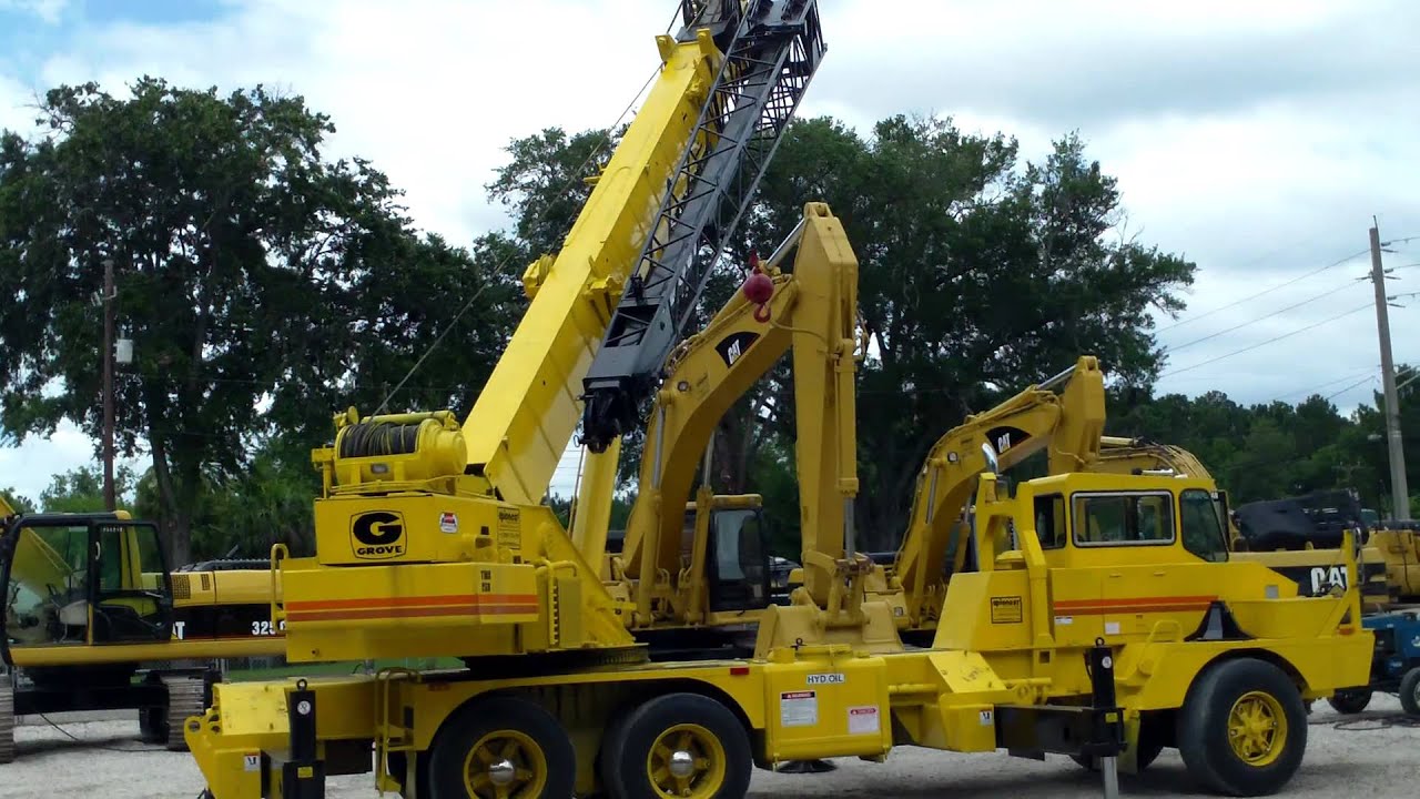 Crane/Grue GROVE TMS250 (4) - YouTube