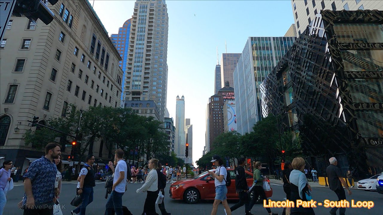 Driving from Lincoln Park to South Loop in Chicago via Lake Shore Drive ...