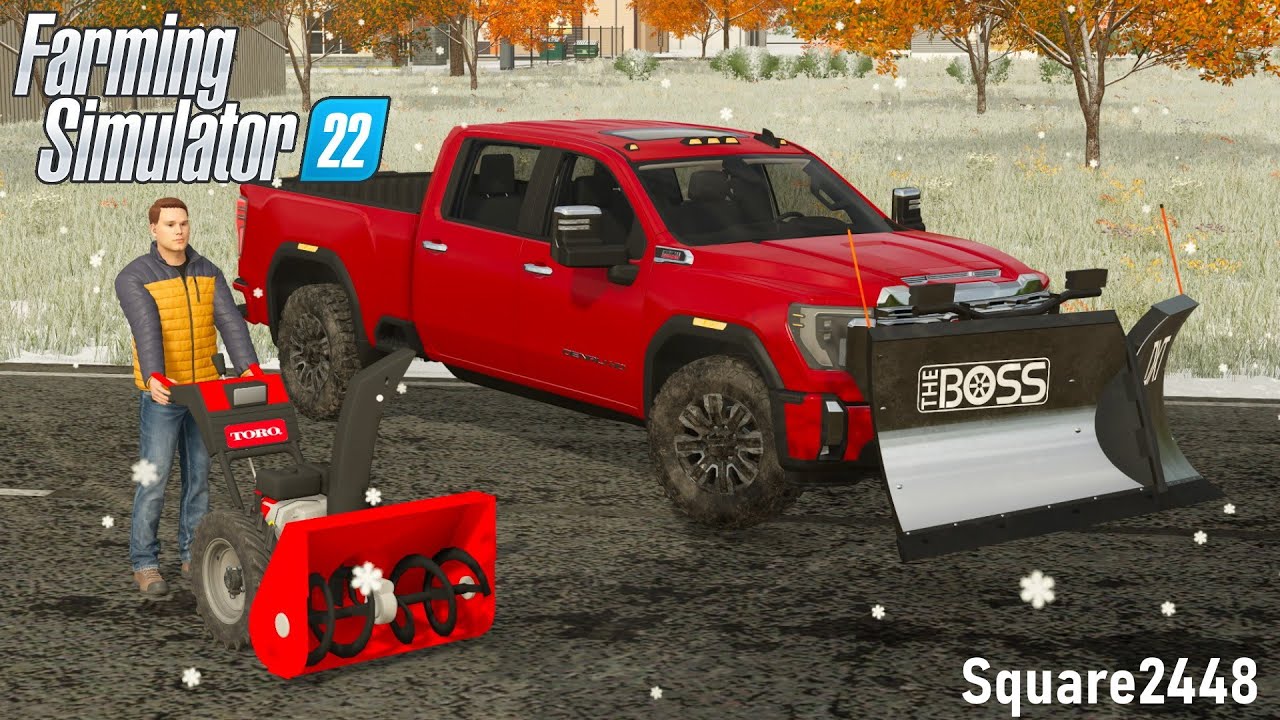 It Snowed! 6+ Inches! Snow Plowing With GMC 2500HD | FS22 - YouTube