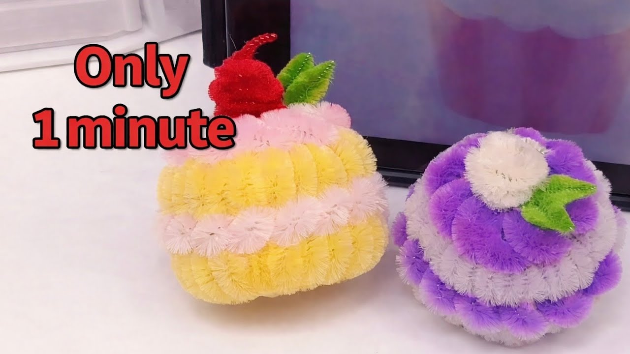 🧁Easy Pipe Cleaner Cake - Pipe Cleaner Craft - YouTube