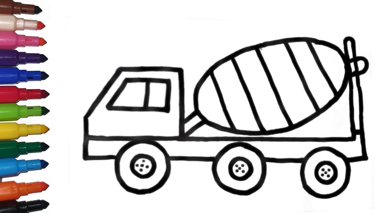 Let's learn Drawing and coloring Track Toys | How to draw a Track So ...