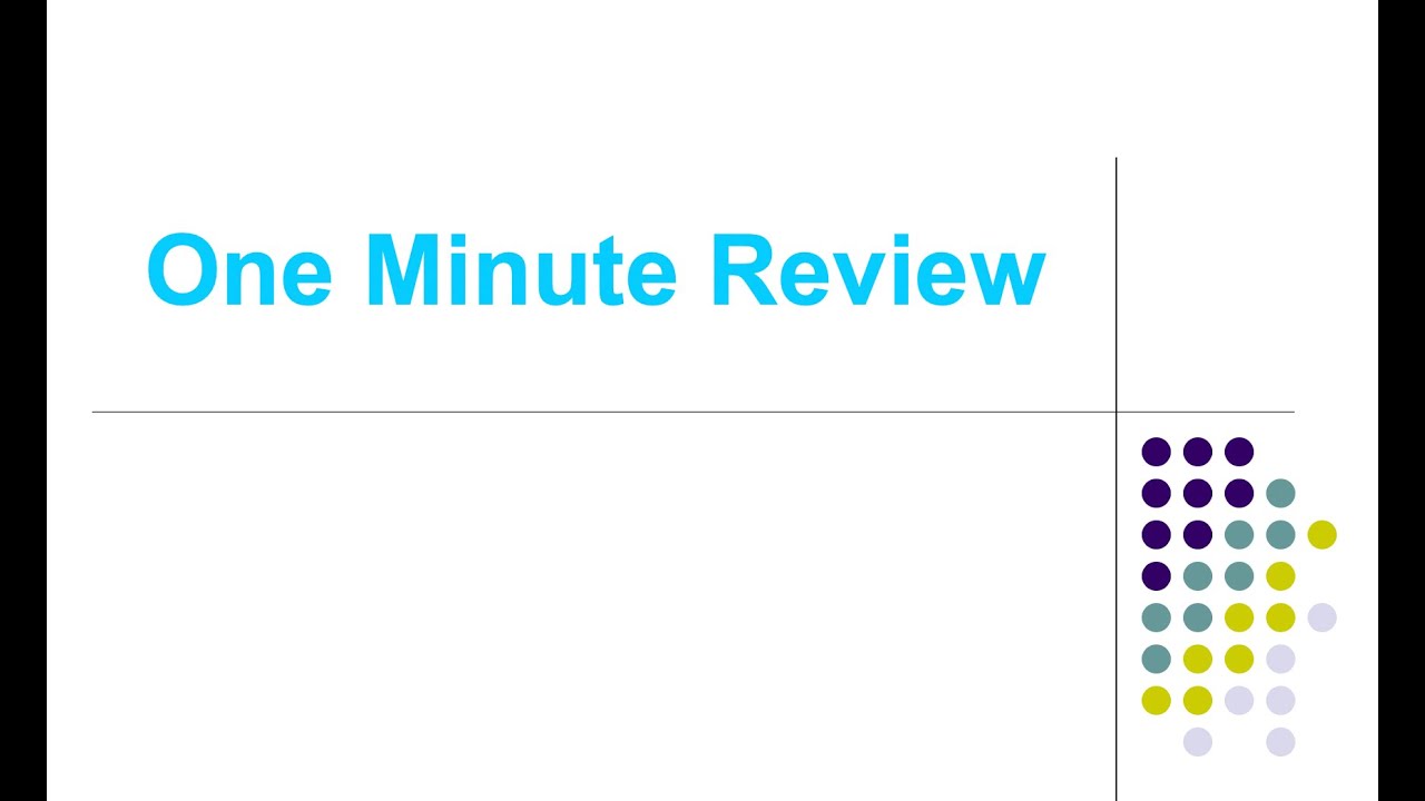 One Minute Review Fl II - YouTube