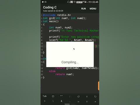 #53 GCD of the integers in code for beginners #c #cod #codepromo #cprogram #shorts - YouTube