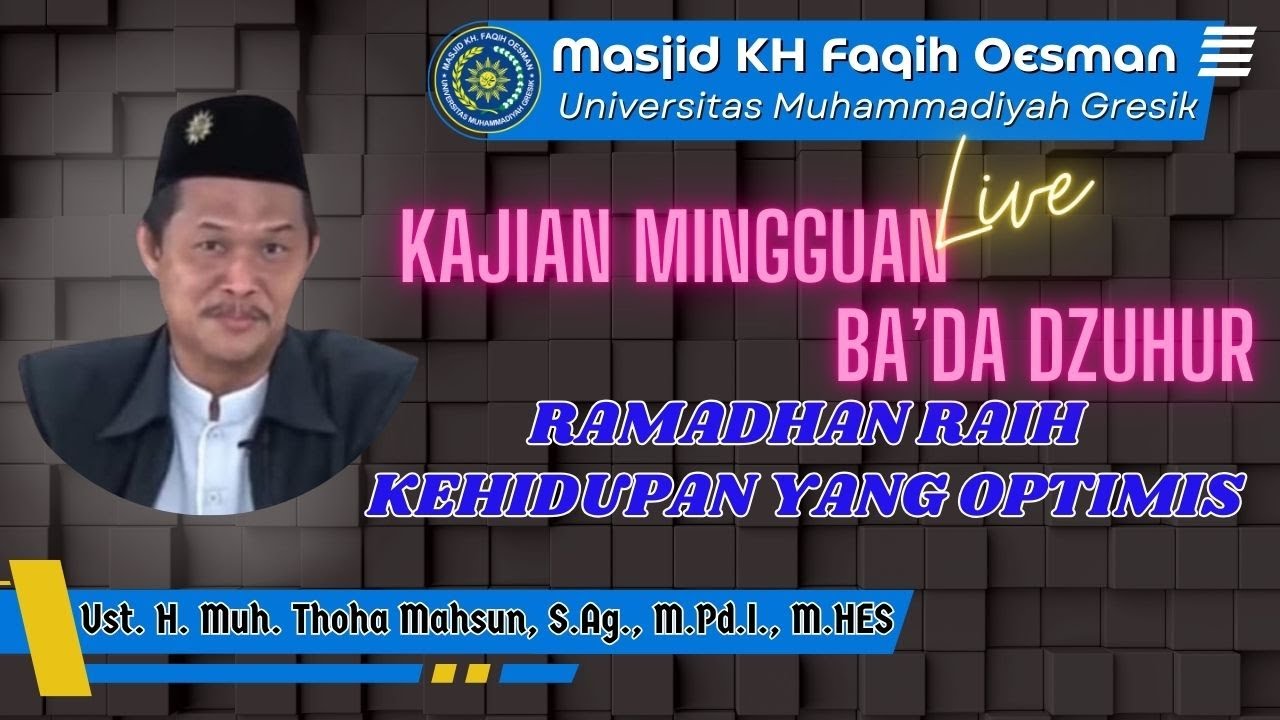 [ 🔴 Live ] : KAJIAN MINGGUAN || Ust. H. Muh. Thoha Mahsun, S.Ag., M.Pd ...