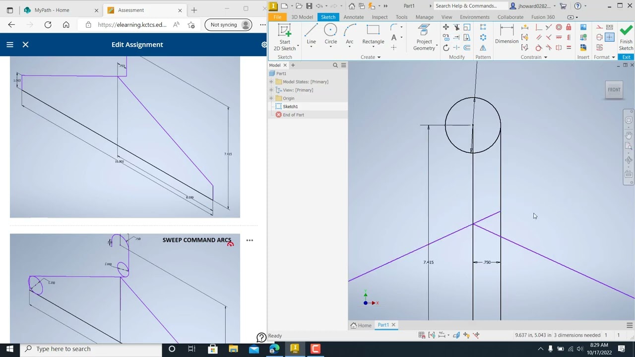 CAD 201 Module 5 Sweep - YouTube