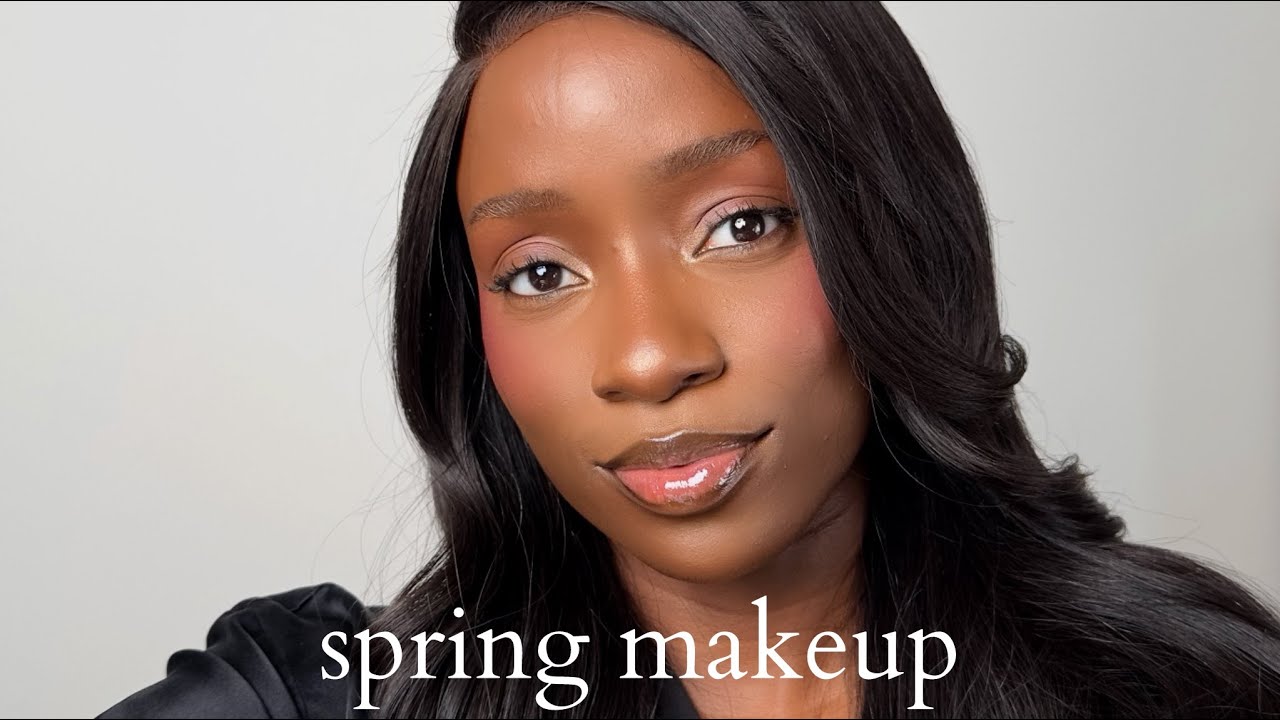 easy spring natural makeup - step by step tutorial with products - YouTube