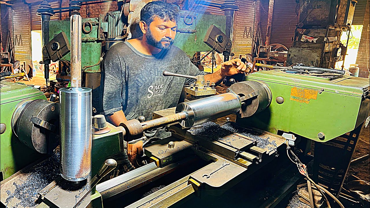 amazing process chaff cutter making feed roller on lathe machine .how ...