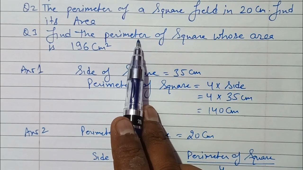 Learn How to Calculate Perimeter and Area of a Square (part 1) # ...