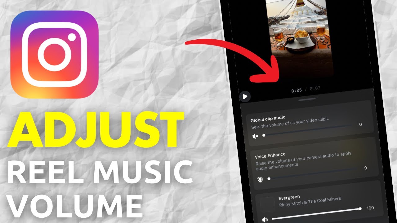 How To Adjust Music Volume On Instagram Reel - YouTube