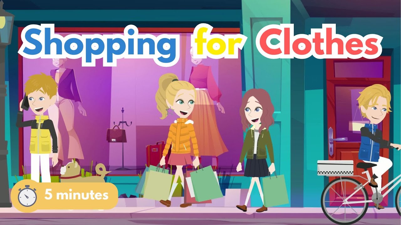 5-Minute English Conversation Practice: Shopping for clothes - YouTube