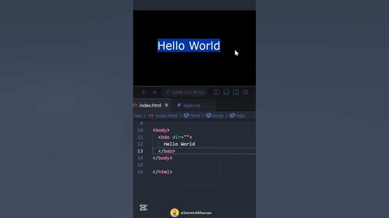 Html Bdo Tag Webdesign Onlinework Csstutorial Frontend Htmllist Coding Css Html Favicon