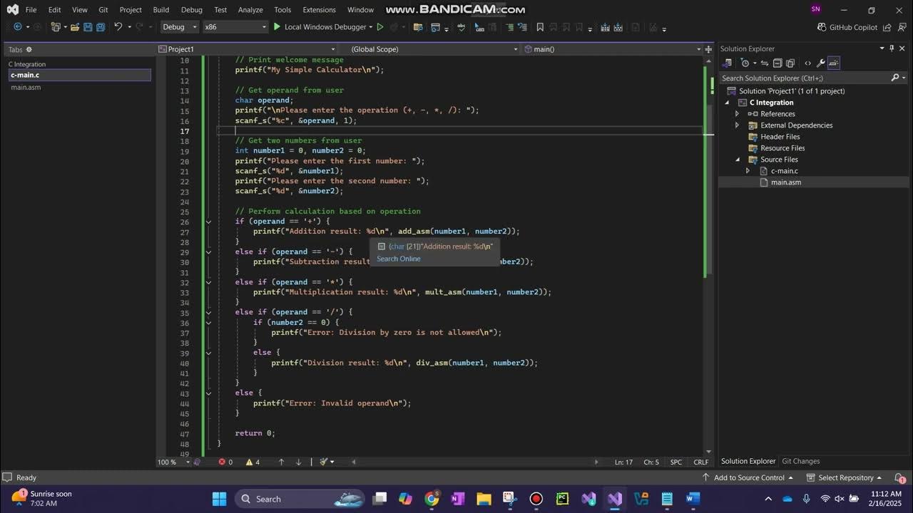Integration with C Programs - YouTube
