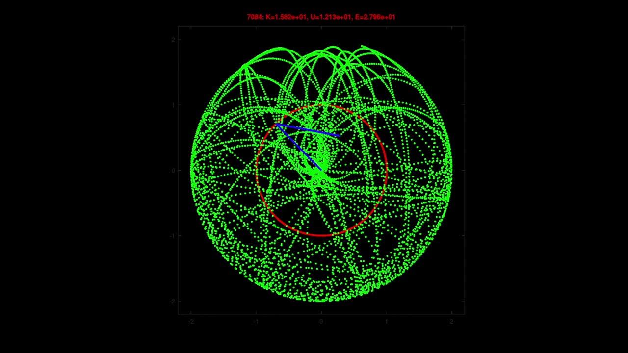 Double pendulum simulation / Chaos Butterfly effect / Matlab Octave source code 2重振り子ソースコードあり ...