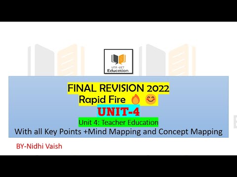 NTA-UGC-NET |FINAL REVISION | UNIT-4| TEACHER EDUCATION | Key Points - YouTube