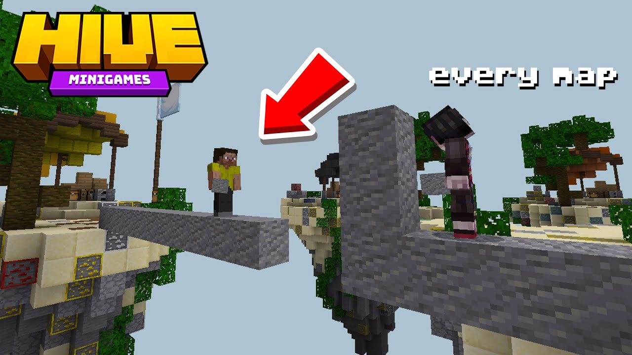 How To Trap In Every Hive Skywars Map (Minecraft Bedrock) - YouTube