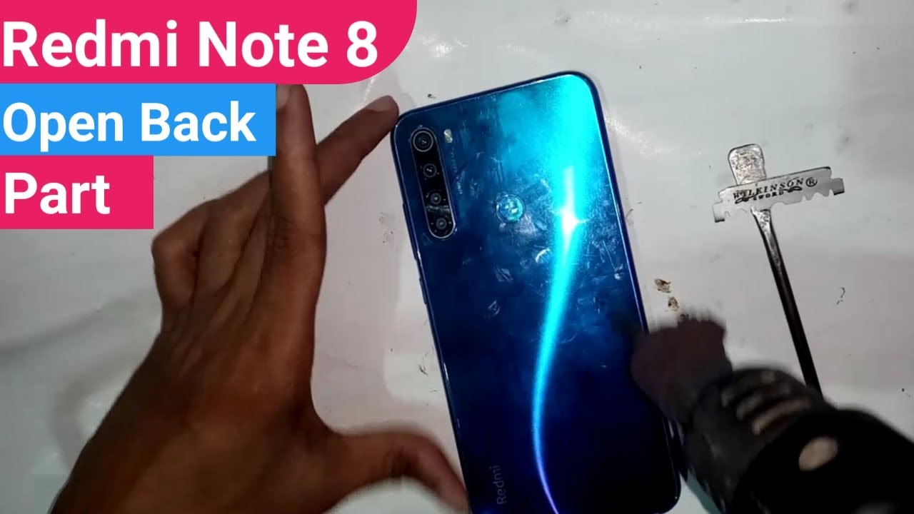 Redmi Note 8 open Back part // Fingerprint safely remove - YouTube