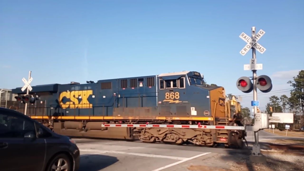CSXT 868 Leads CSX Train M401 Southbound At Hanahan SC On The CSX A Line - YouTube