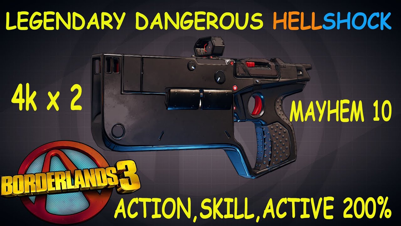 BL3 - Dangerous Hellshock - A.S.A 200% - Mayhem 10 - YouTube