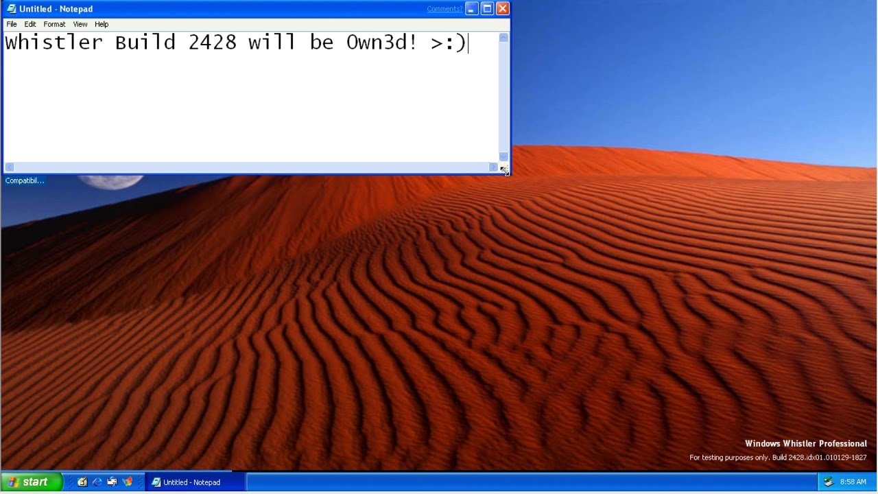Whistler Build 2428 gets 0wn3d! - YouTube