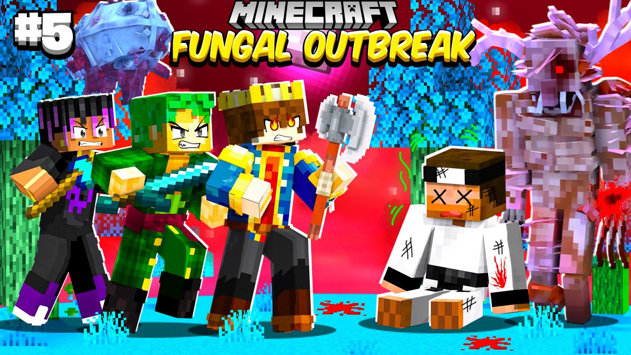 PART 5 - WE FOUND CURE IN FUNGAL INFECTION OUTBREAK WORLD😰| MINECRAFT ...