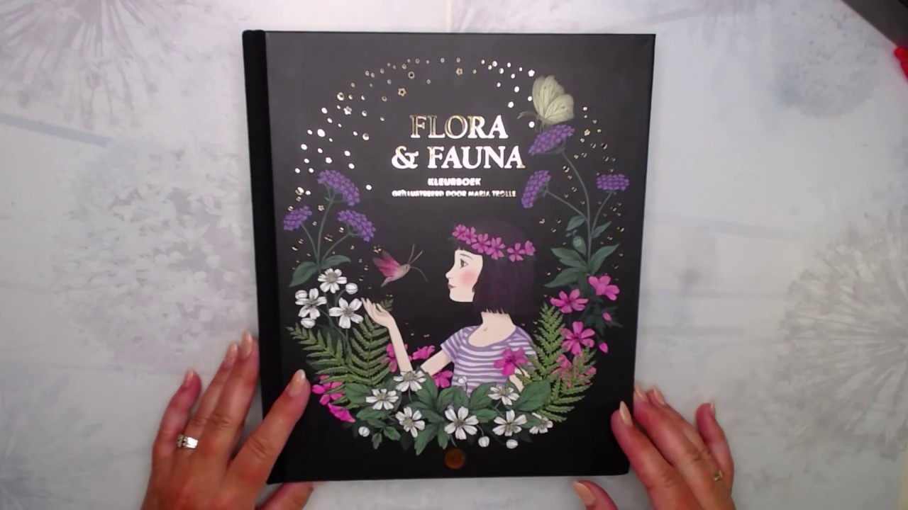 Flip thru adult coloring book Flora & Fauna by Maria Trolle (Dutch ...