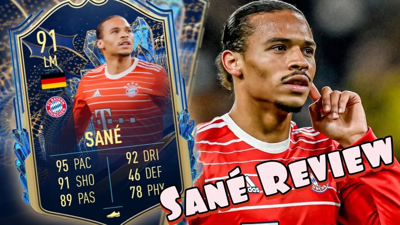 FIFA 23 | SANE TEAM OF THE SEASON PLAYER REVIEW! | BEST CARD I HAVE ...