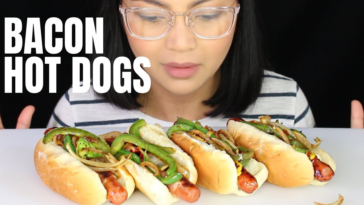 THE BEST L.A. STREET HOT DOGS Asmr Mukbang+Recipe FULL FACE - YouTube