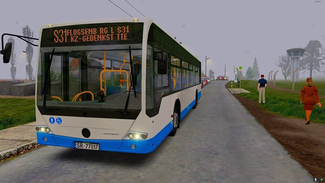 OMSI 2 | NARROW VILLAGE ROAD RAIN WEATHER | GAMEPLAY - YouTube