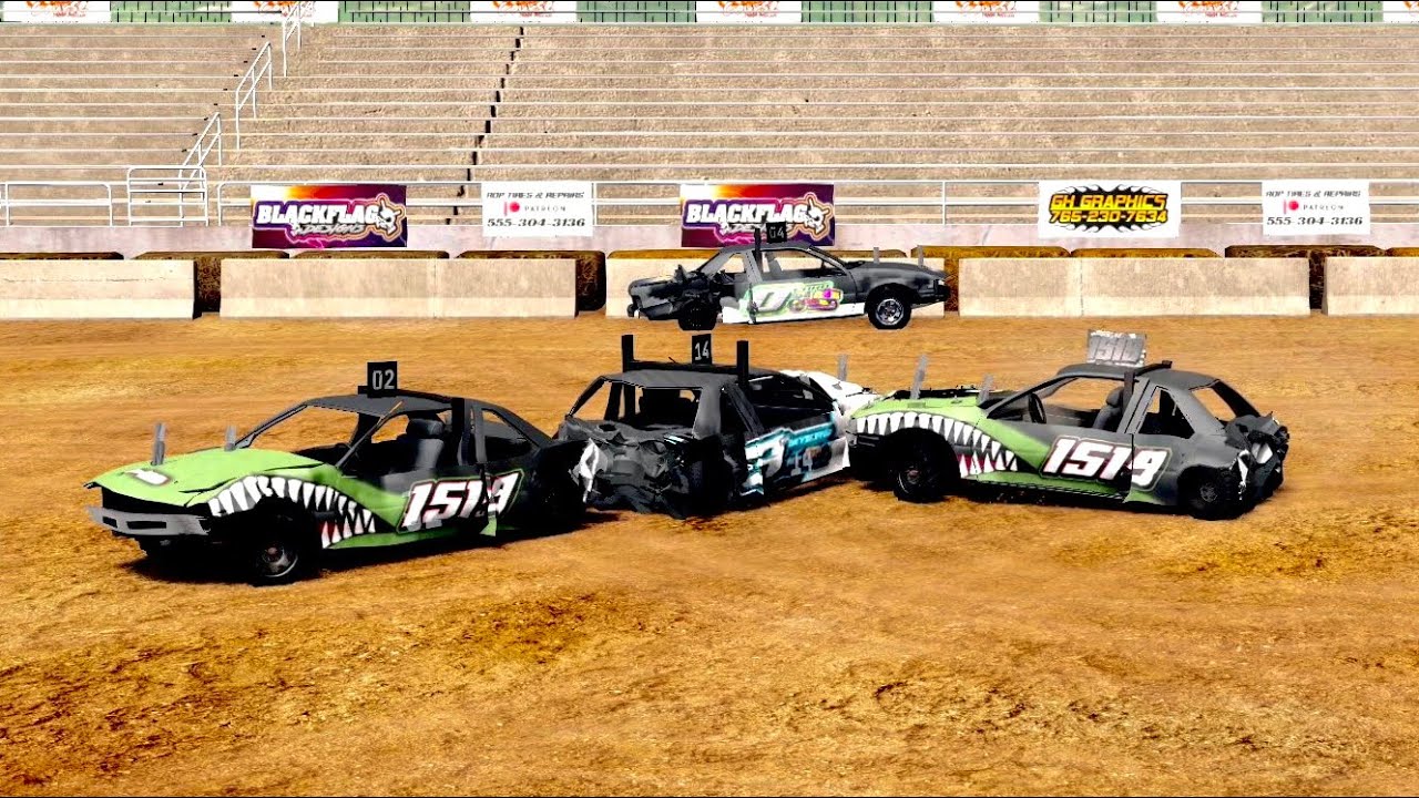 BeamNG Demolition Derby (Stock Compacts) - YouTube