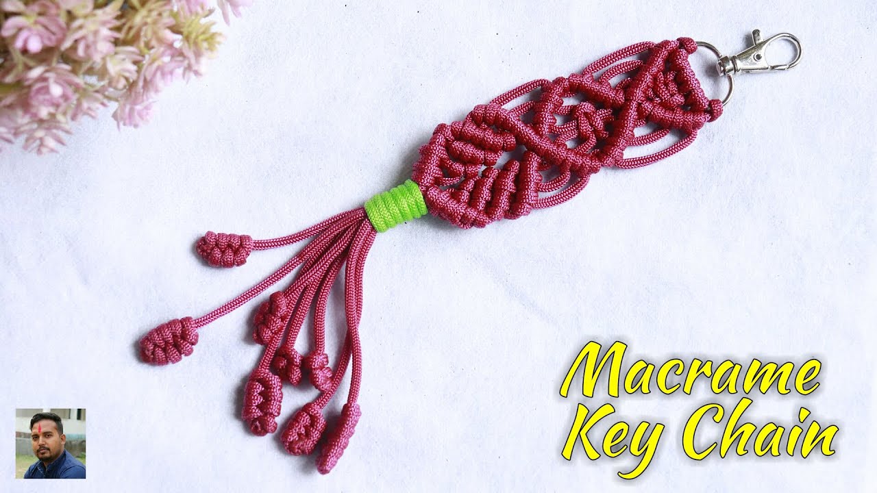 Macrame Paracord Lanyard Keychain Tutorial for BEGINNERS! | DIY Macrame ...