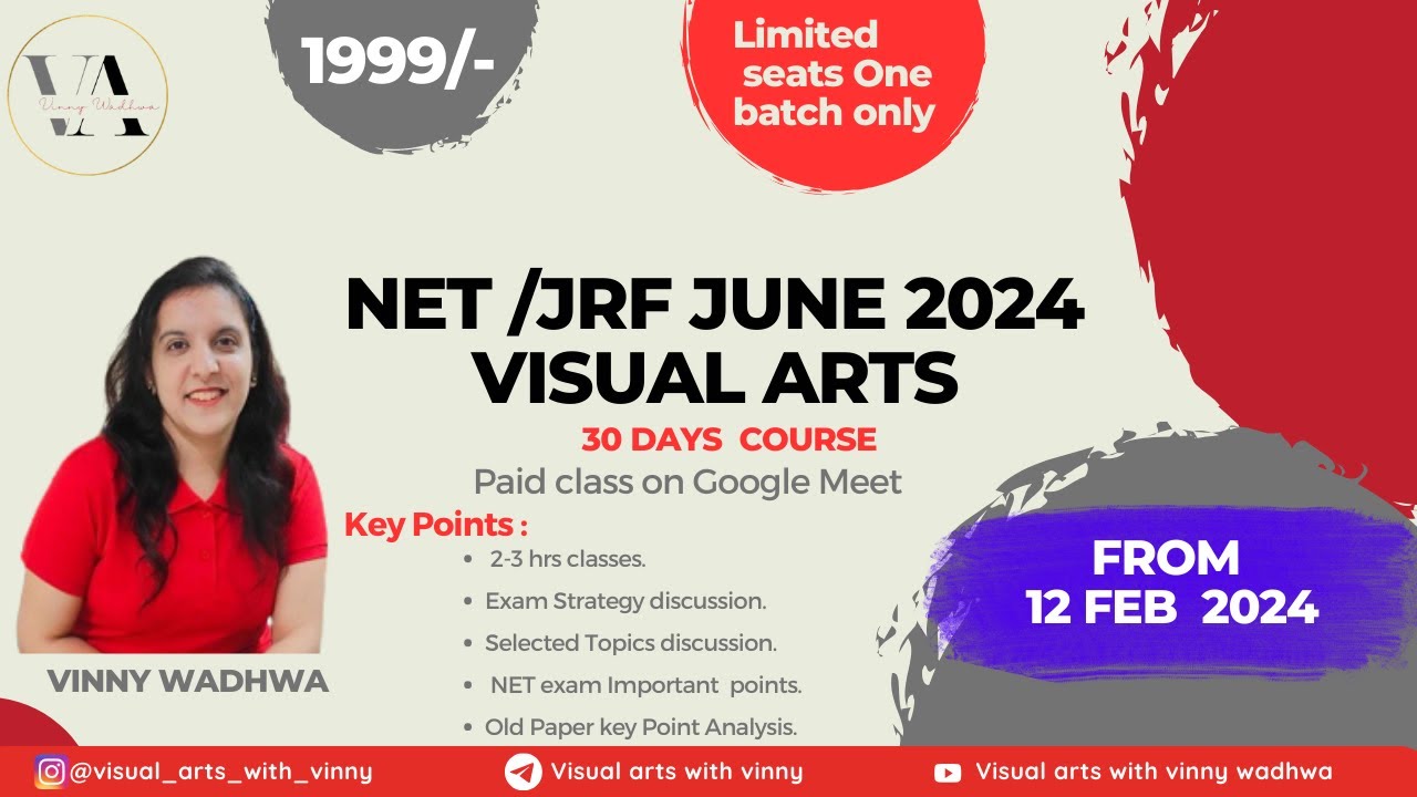 NET JRF VISUAL ARTS JUNE 2024 SESSION PAID CLASS DETAILS - YouTube