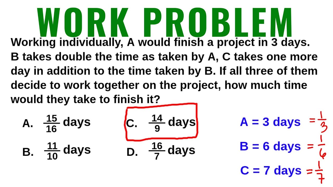 Work Problem - Civil Service Exam Reviewer - YouTube