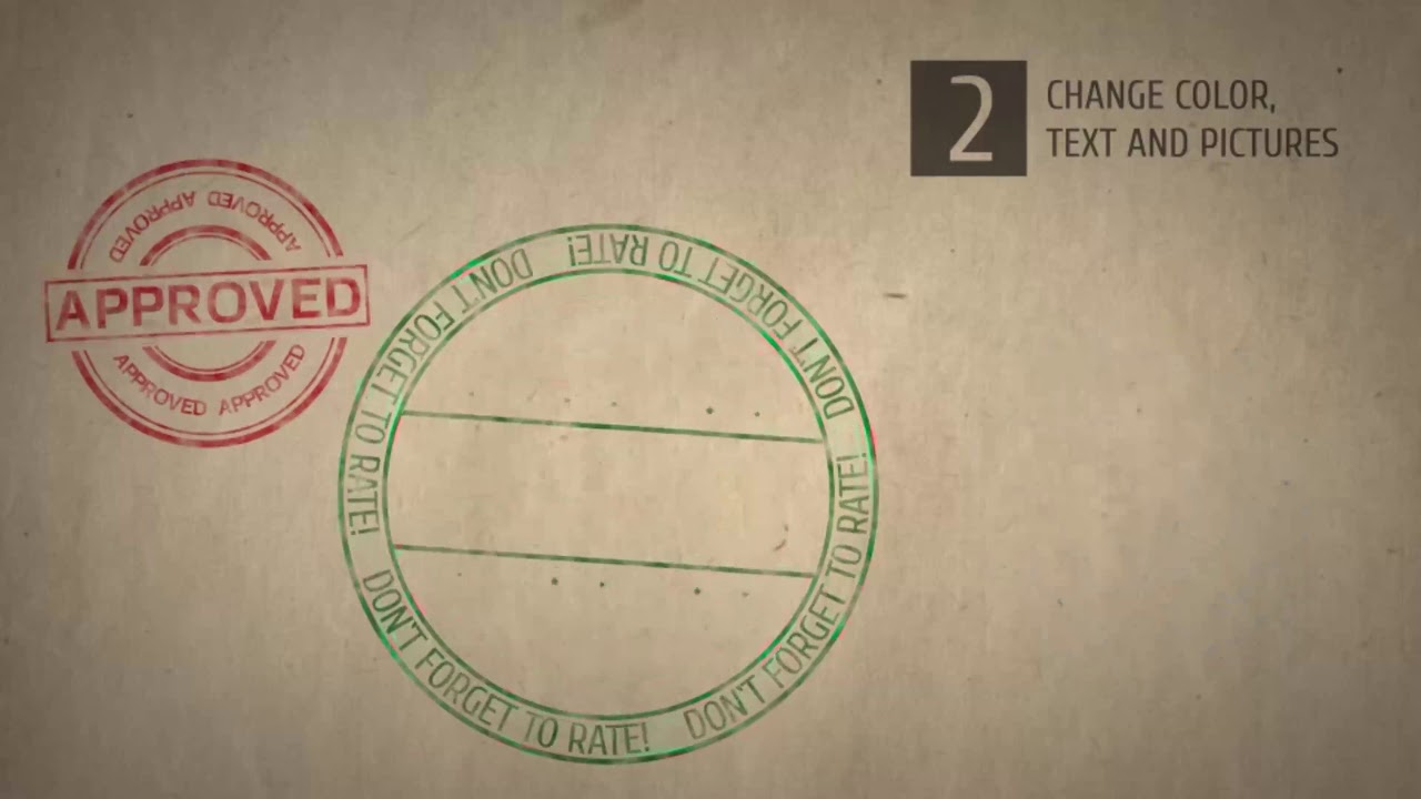 9 Customizable Realistic Look Rubber Stamps | After Effects Project ...