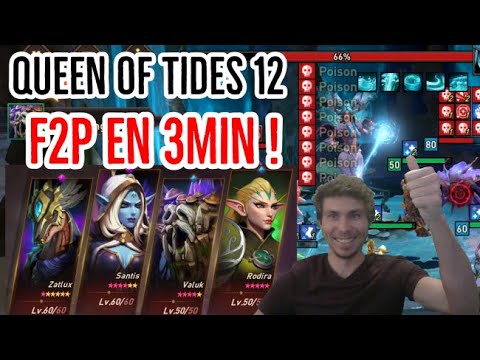 Queen Of Tides étage 12 FULL AUTO ET F2P en 3min !!! - YouTube