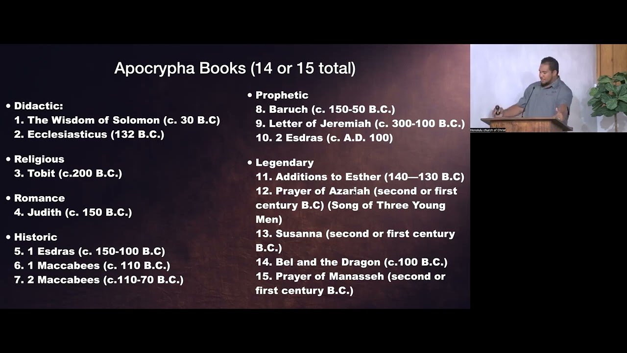 An Overview of the Apocrypha Books - YouTube