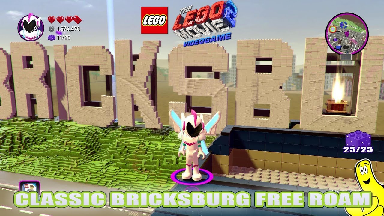 Lego Movie 2 Videogame: Classic Bricksburg FREE ROAM - HTG - YouTube