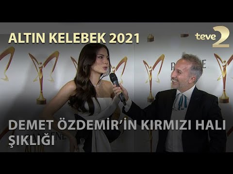 Pantene Altın Kelebek 2021: Demet Özdemir’in Kırmızı Halı Şıklığı