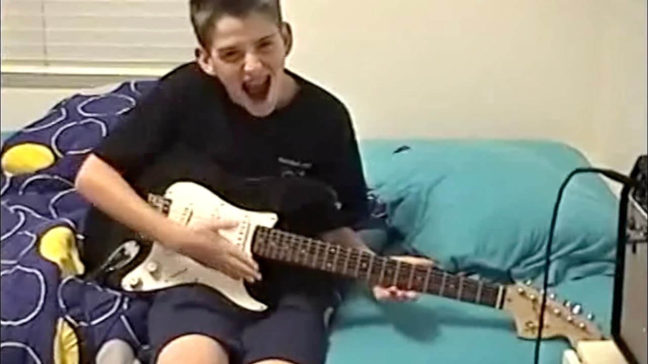 2000: Timmy Playing His New Guitar - YouTube