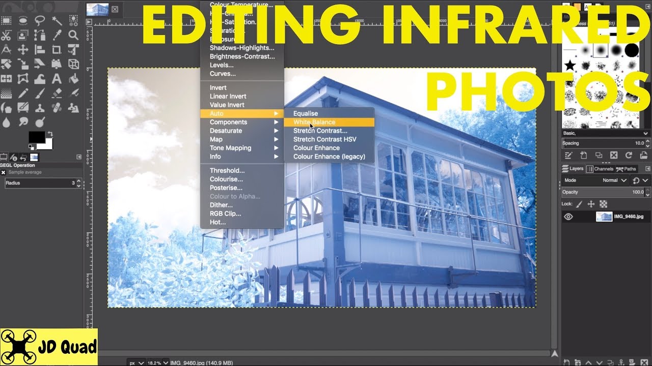 Switching RGB Levels & Editing Infrared Photos Tutorial Video - YouTube