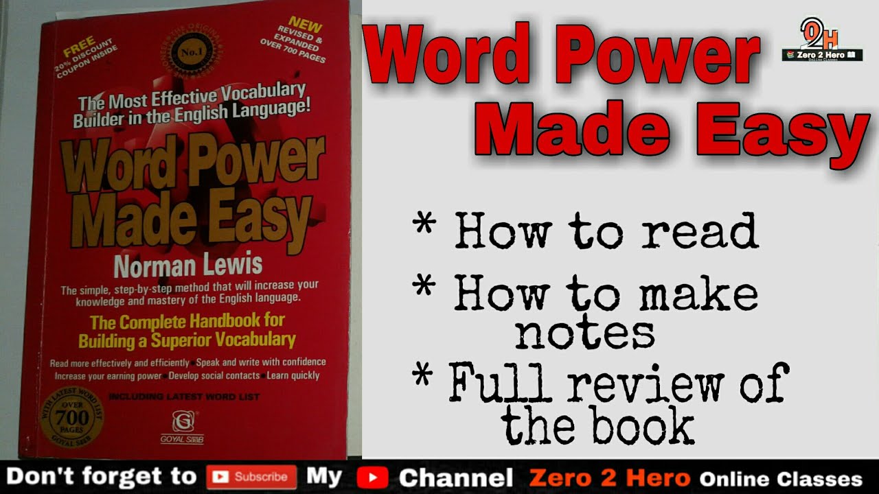 word power made easy book | book review | how to read | how to make ...