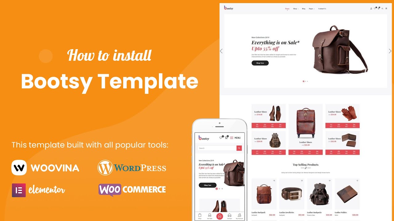 How to install Bootsy - Website Template for Leather Goods Shop - YouTube