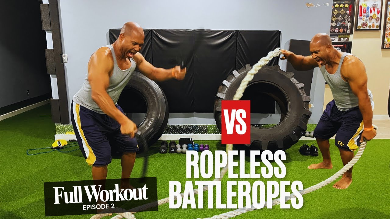 FULL ARM WORKOUT with Ropeless Battle Ropes 💪 No Anchor Needed! - YouTube