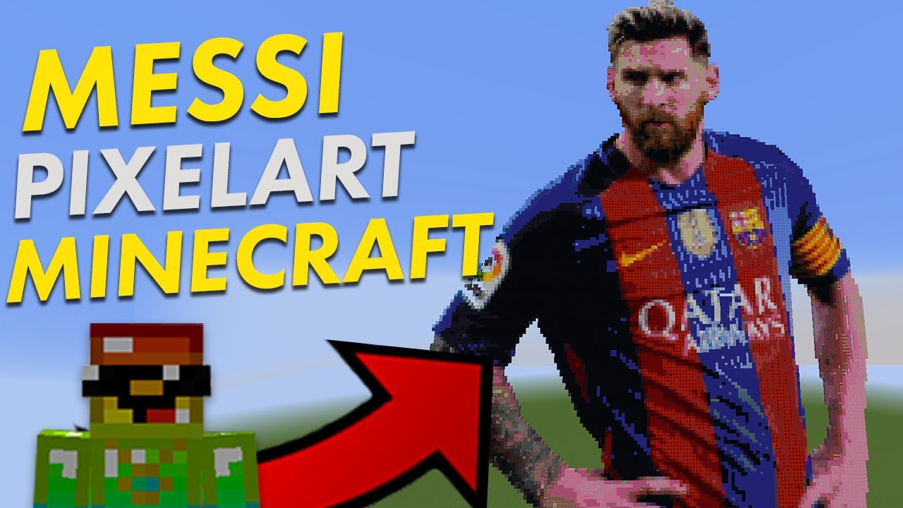 MESSI PIXELART TIMELAPSE ON MINECRAFT! | MINECRAFT ANIMATION - YouTube