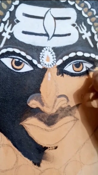 |Mahakal painting on canvas | realistic painting | #drawing #painting # ...