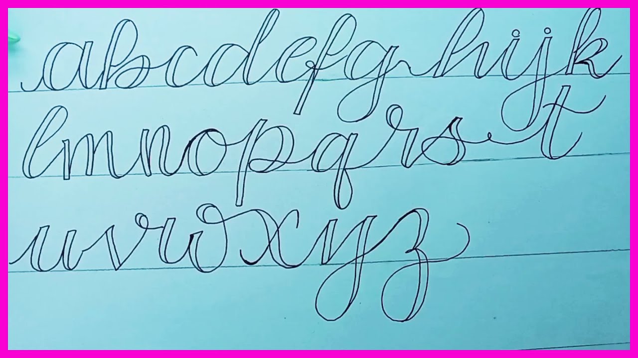 Small cursive writing practice | A to Z cursive writing | Bubble ...