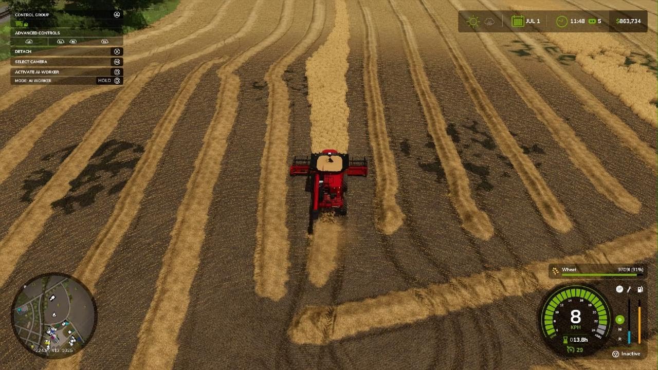 Farming Simulator 25 (Finishing Wheat Harvest) - YouTube