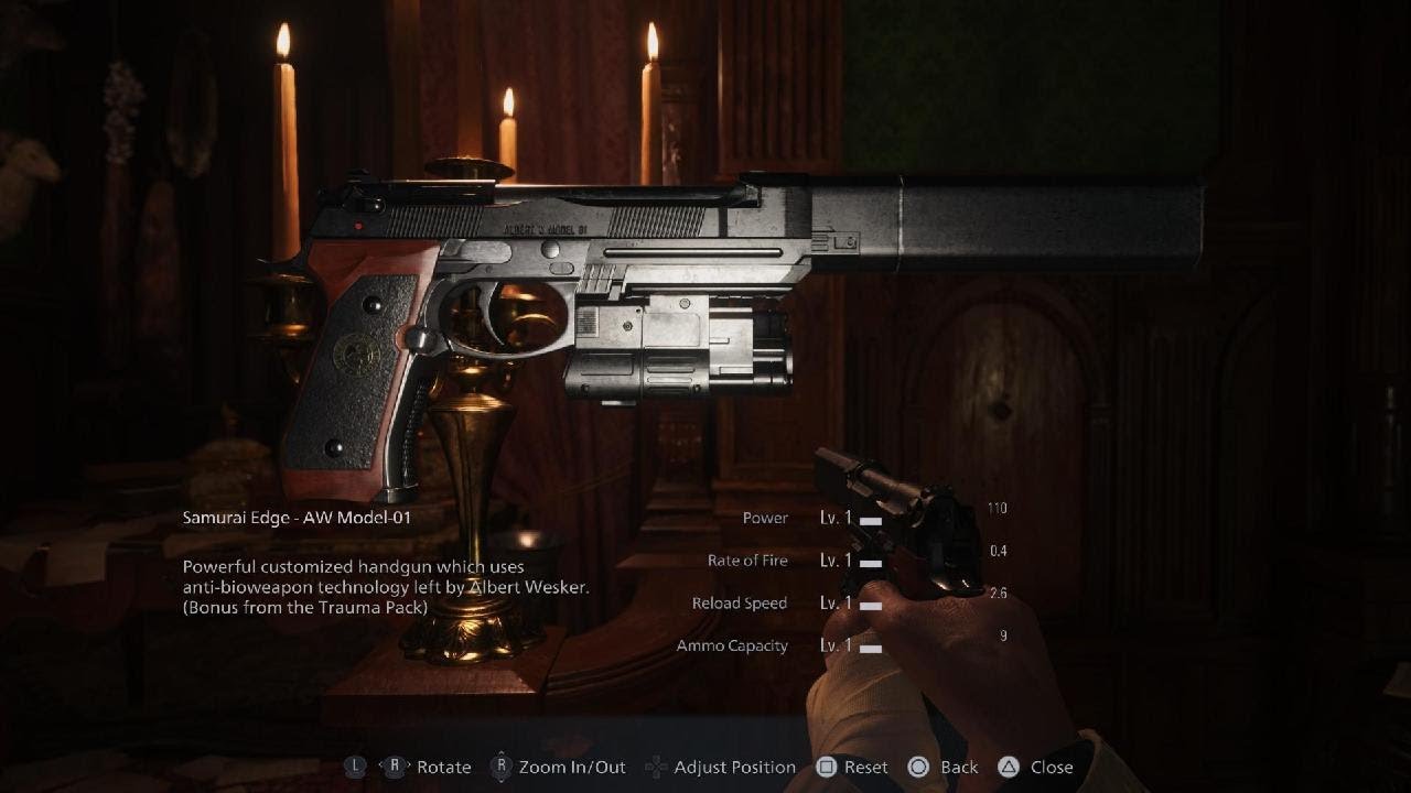 Resident Evil Village - Samurai Edge - AW Model-01 Close-up (PS5) 4K ...